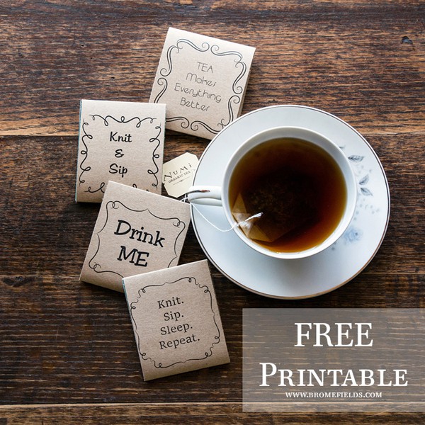 Free Printable PDF Tea Tags : Brome Fields