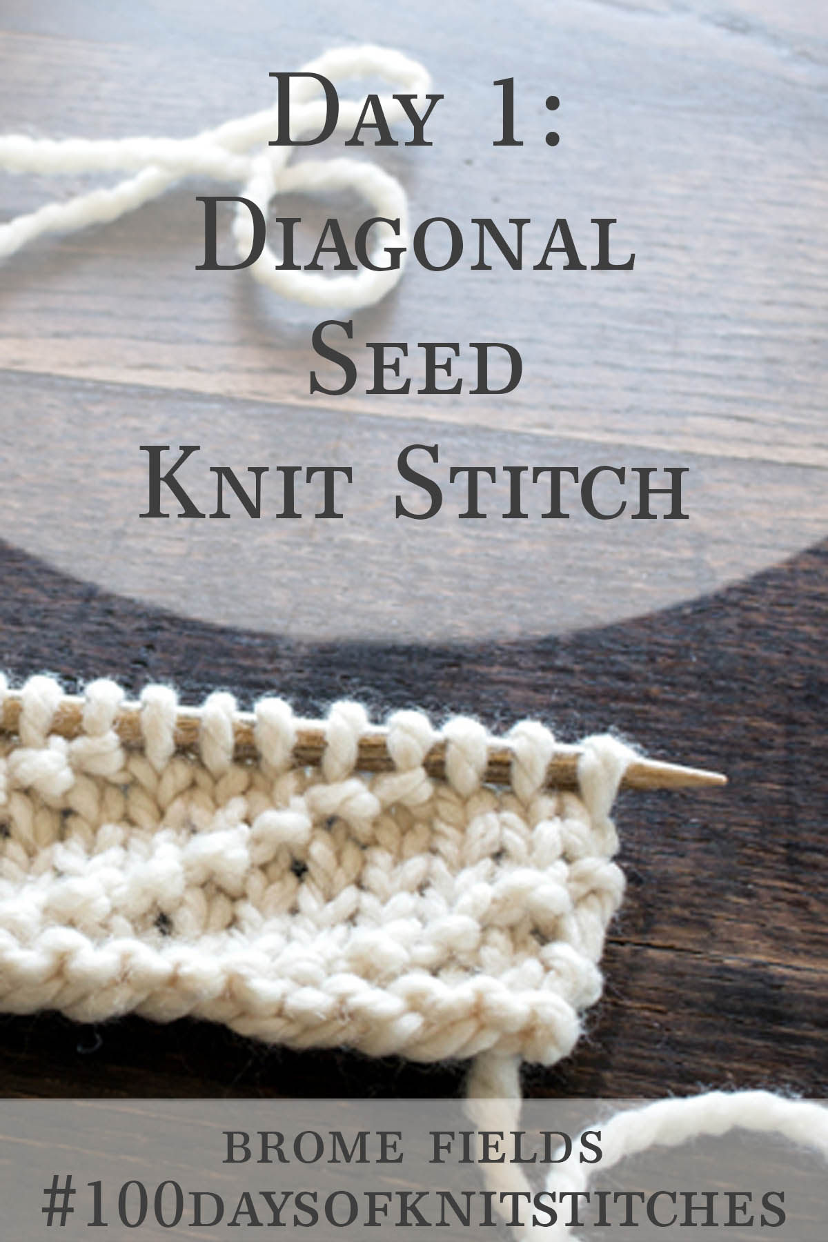 Diagonal Seed Knitting Stitch Pattern : Brome Fields