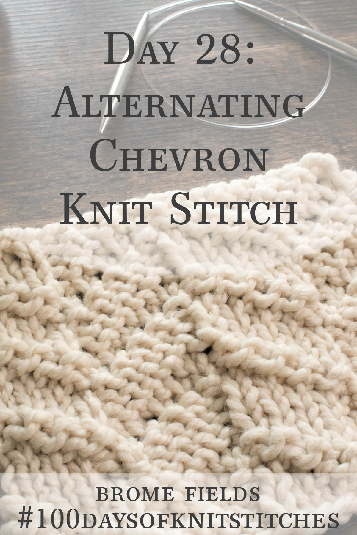 Alternating Chevron Knitting Stitch Pattern : Brome Fields