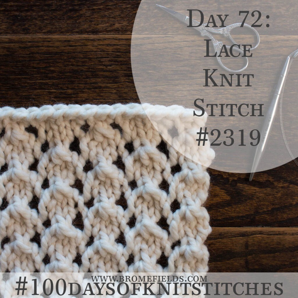 30+ Must Learn Lace Knit Stitches : Brome Fields