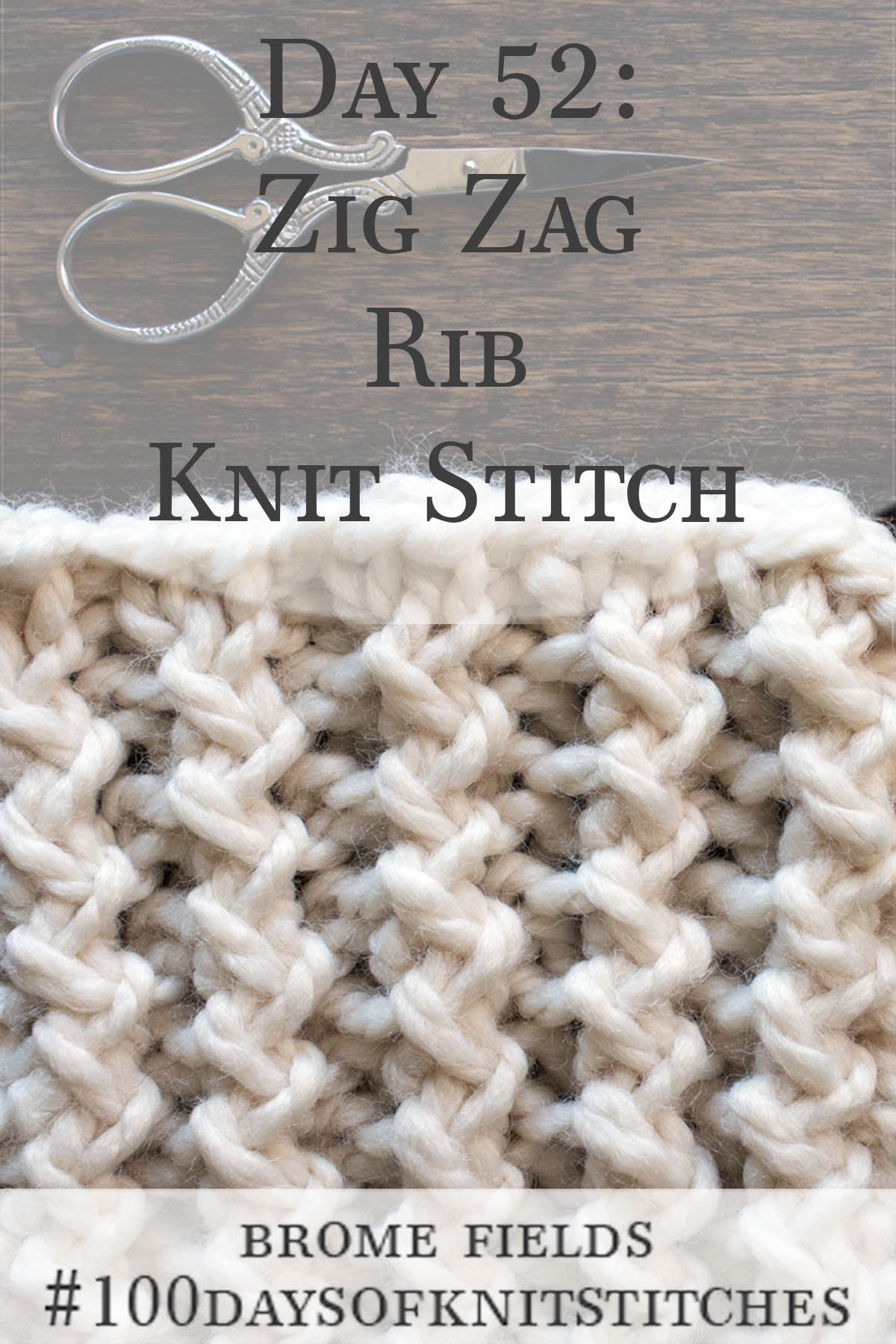 Zig Zag Rib Advanced Knitting Stitch Pattern : Brome Fields Zig Zag Rib Advanced Knitting Stitch Pattern : Brome Fields