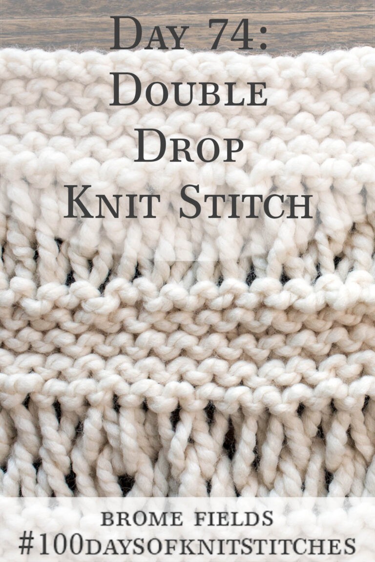 Double Drop Lace Knitting Stitch Pattern : Brome Fields