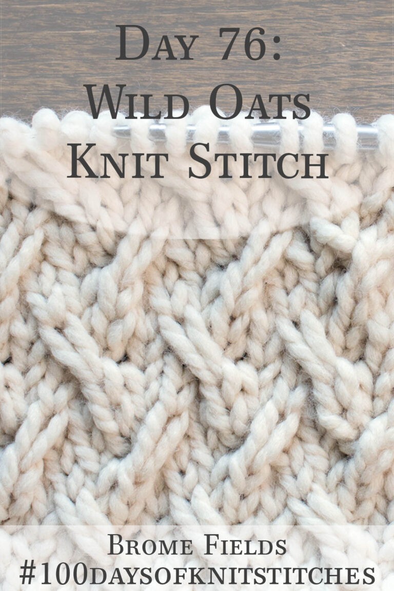 Wild Oats Advanced Knitting Stitch Pattern : Brome Fields