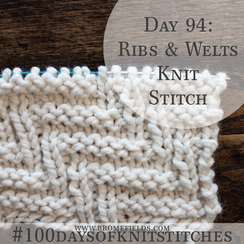 100 Days of Knit Stitches Challenge : Brome Fields