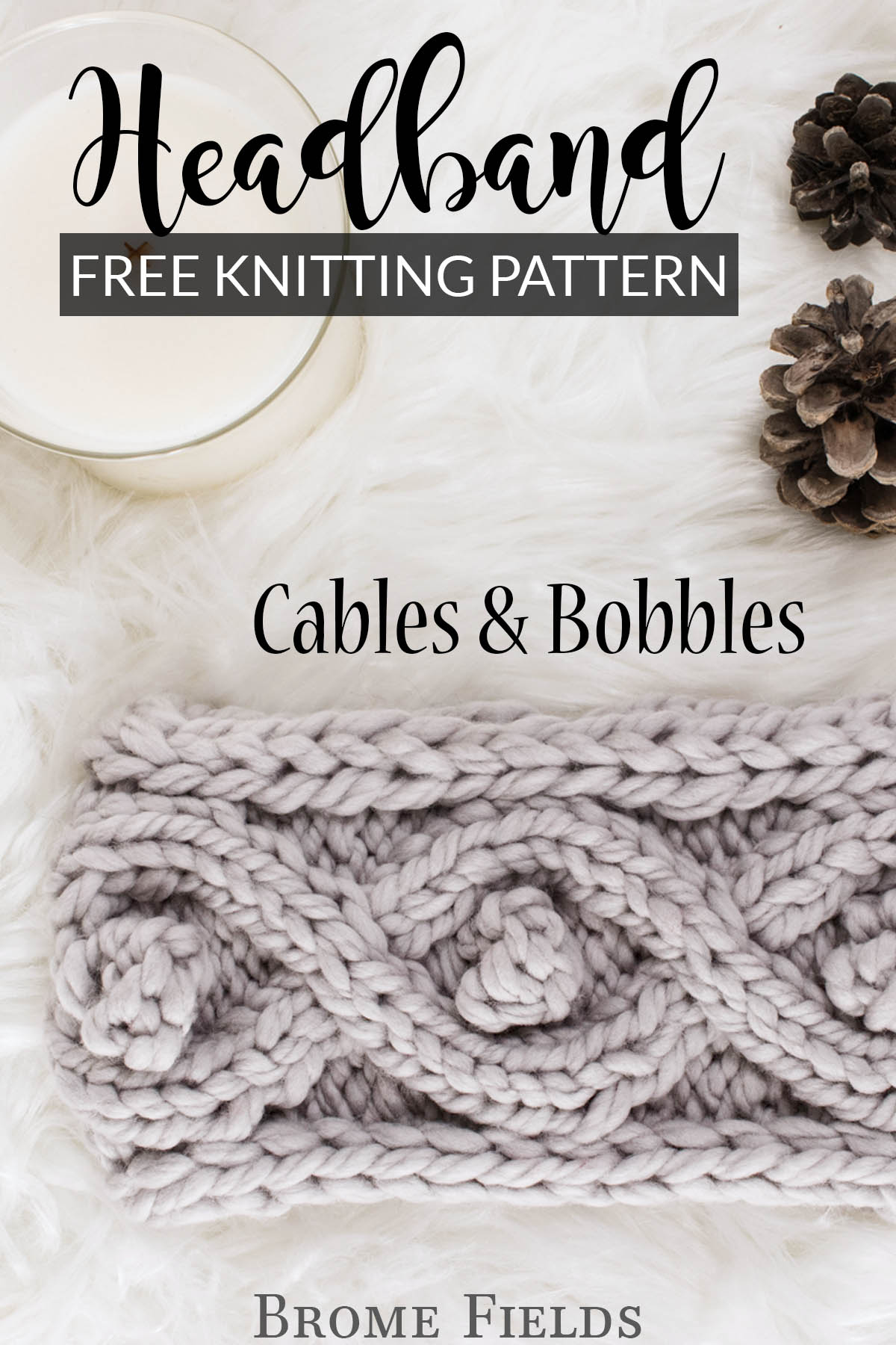Bobble Cable Headband Knitting Pattern : Get it Here