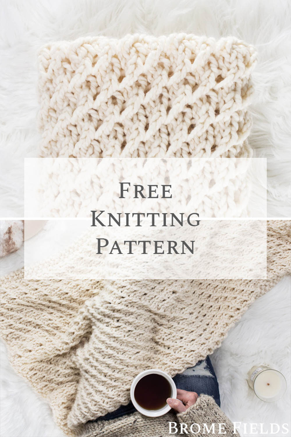 Knitted Throw Blanket Pattern : Brome Fields