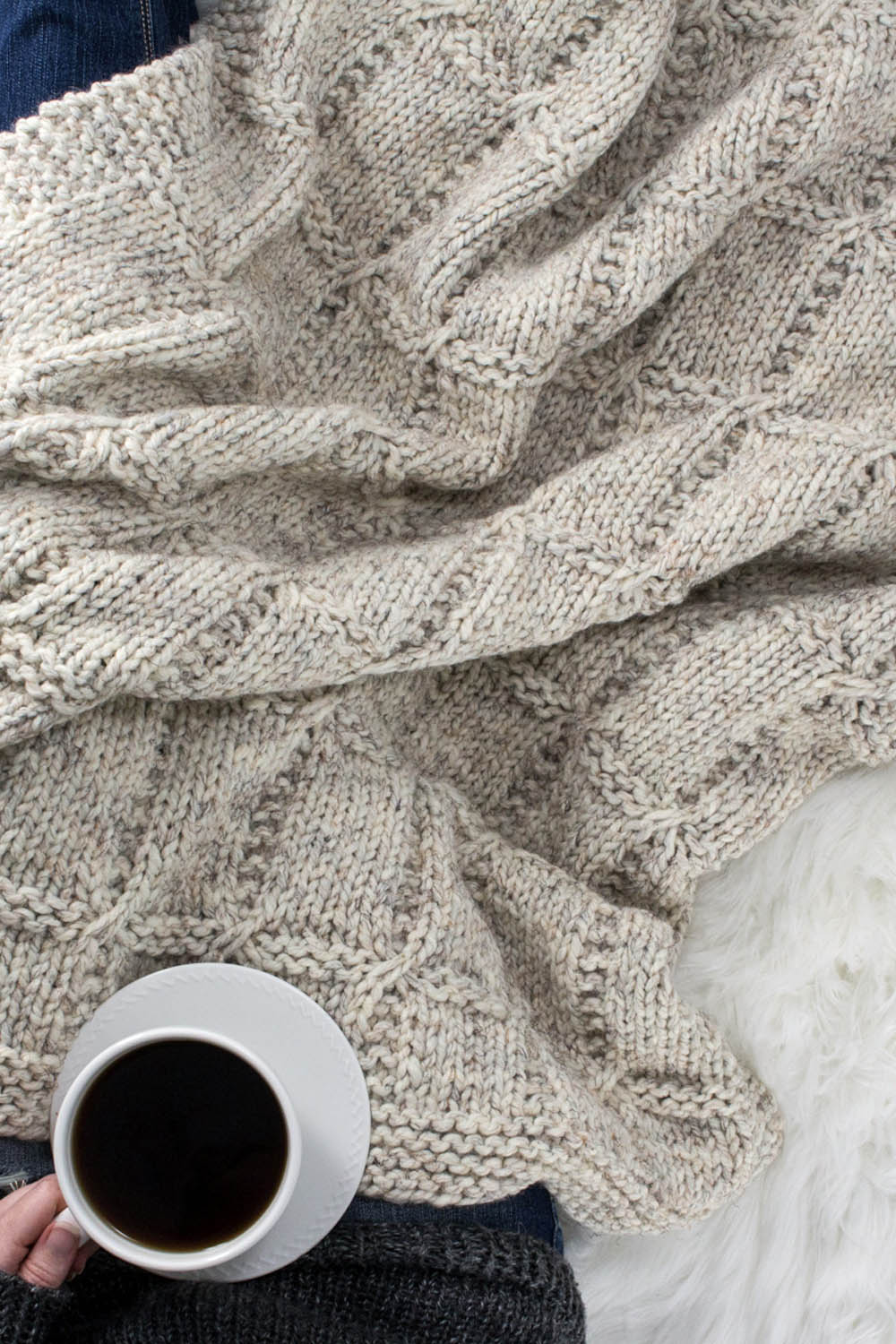Beautiful Knit Blanket Pattern Free : Free Knitting Pattern
