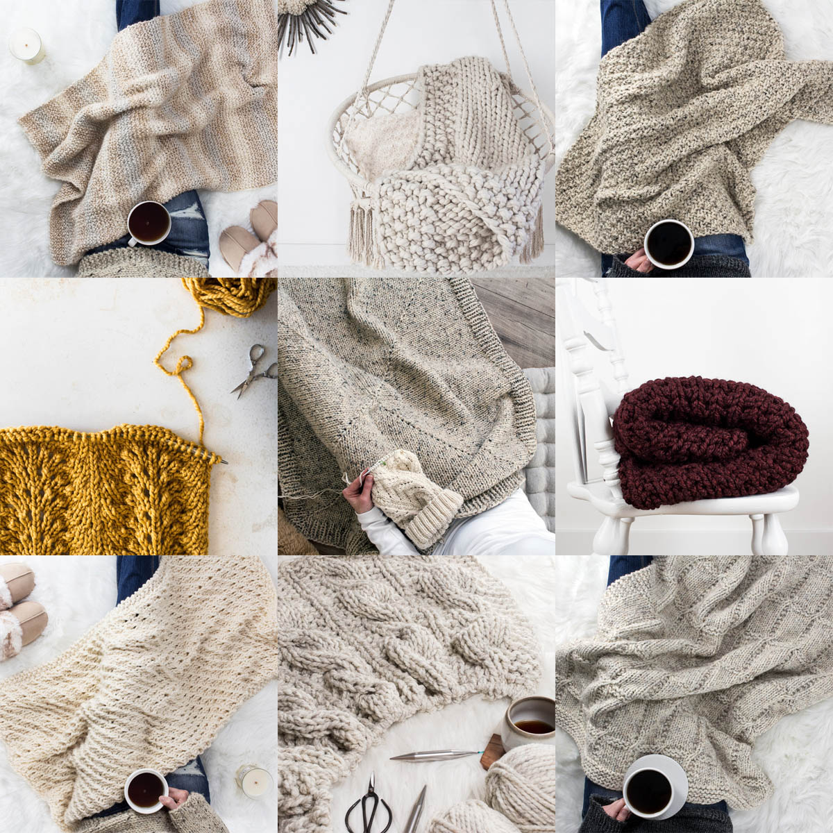 Easy & Free Blanket Knitting Patterns : Brome Fields