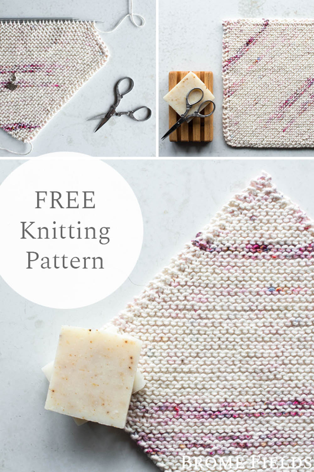 Easy Diagonal Dishcloth Knitting Pattern : Free Knitting Pattern