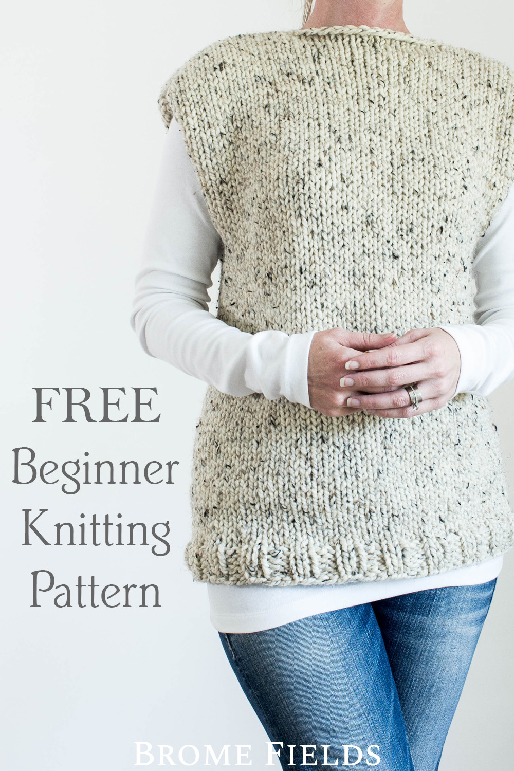 Chunky Knit Tank Top Pattern : Brome Fields : Free Knitting Pattern