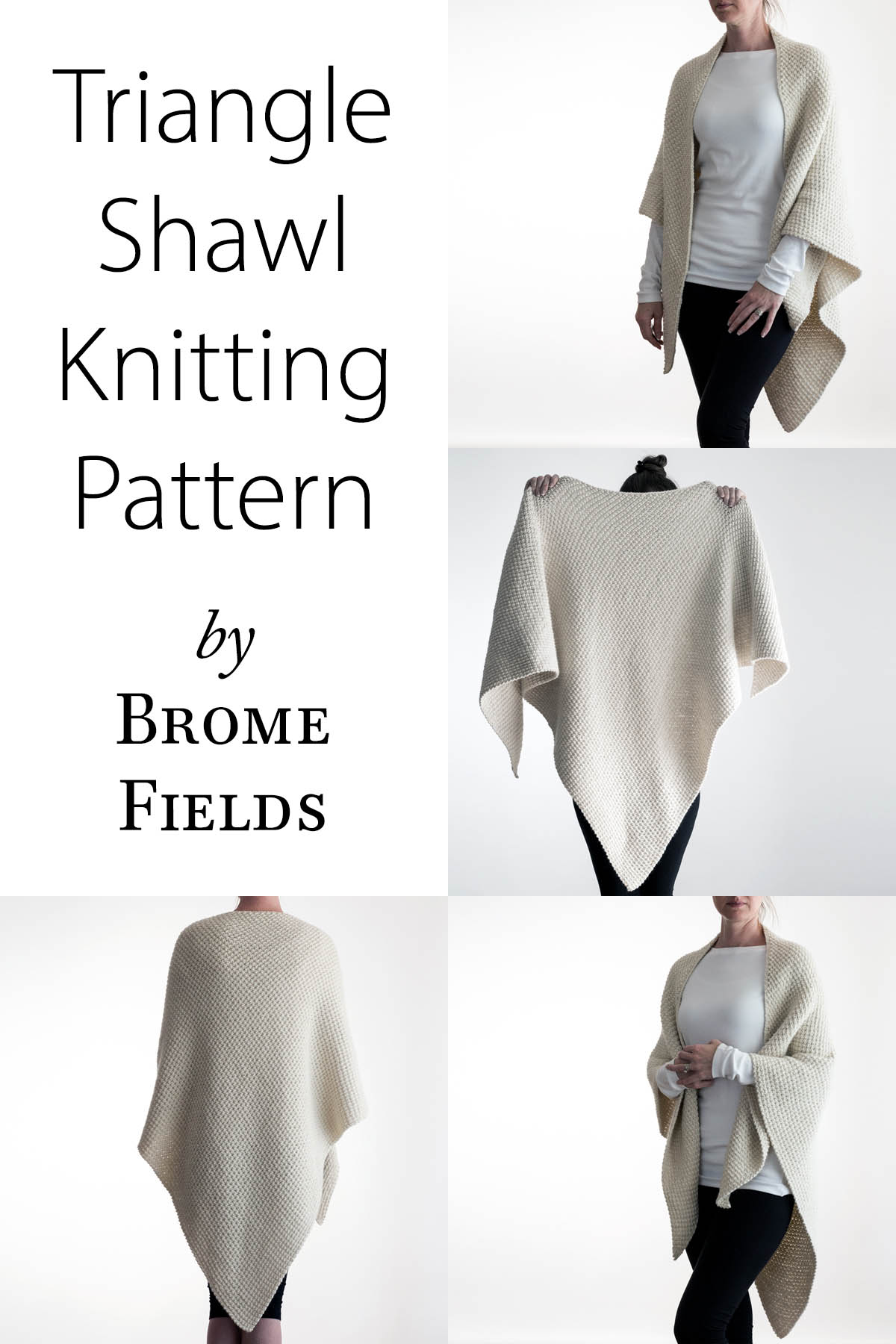 Oversized Triangle Shawl : Free Shawl Knitting Pattern