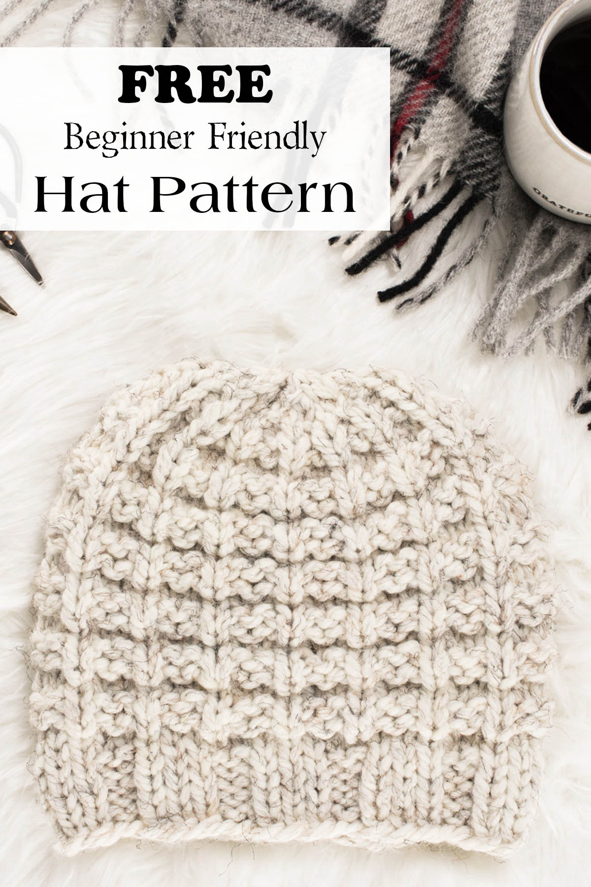 Chunky Knit Hat : FREE Knitting Pattern : Brome Fields
