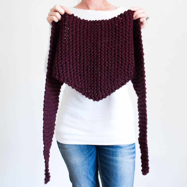 How to Knit a Skinny Triangle Scarf : Brome Fields