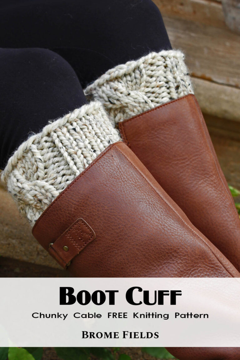 Cable Knit Boot Cuff Pattern : Brome Fields