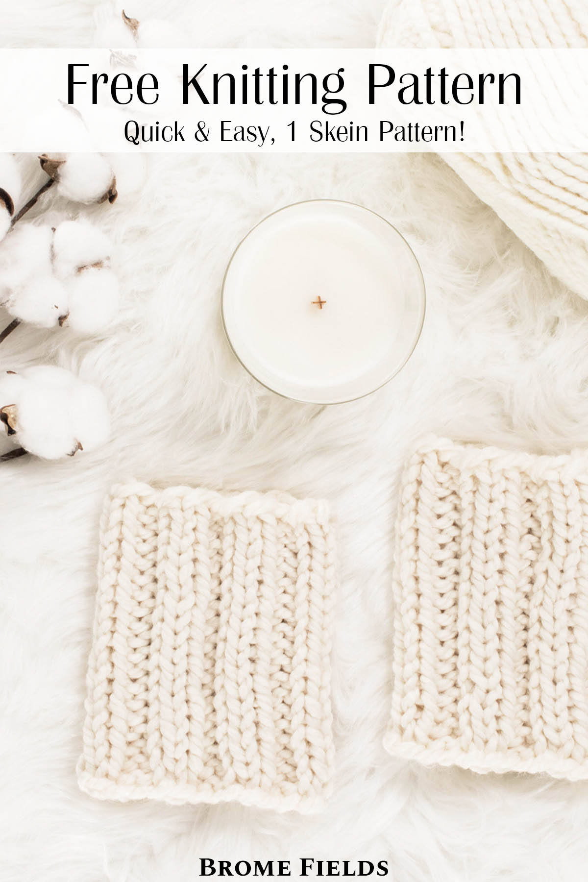 Ribbed Boot Cuff Knitting Pattern : Brome Fields