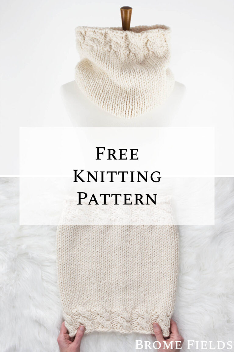 Chunky Cable Cowl Knitting Pattern : Brome Fields