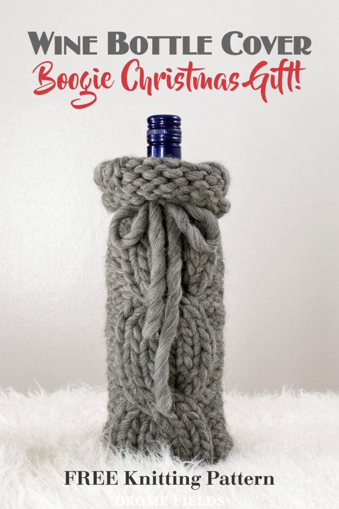 Cable Knit Wine Bottle Cover : Brome Fields