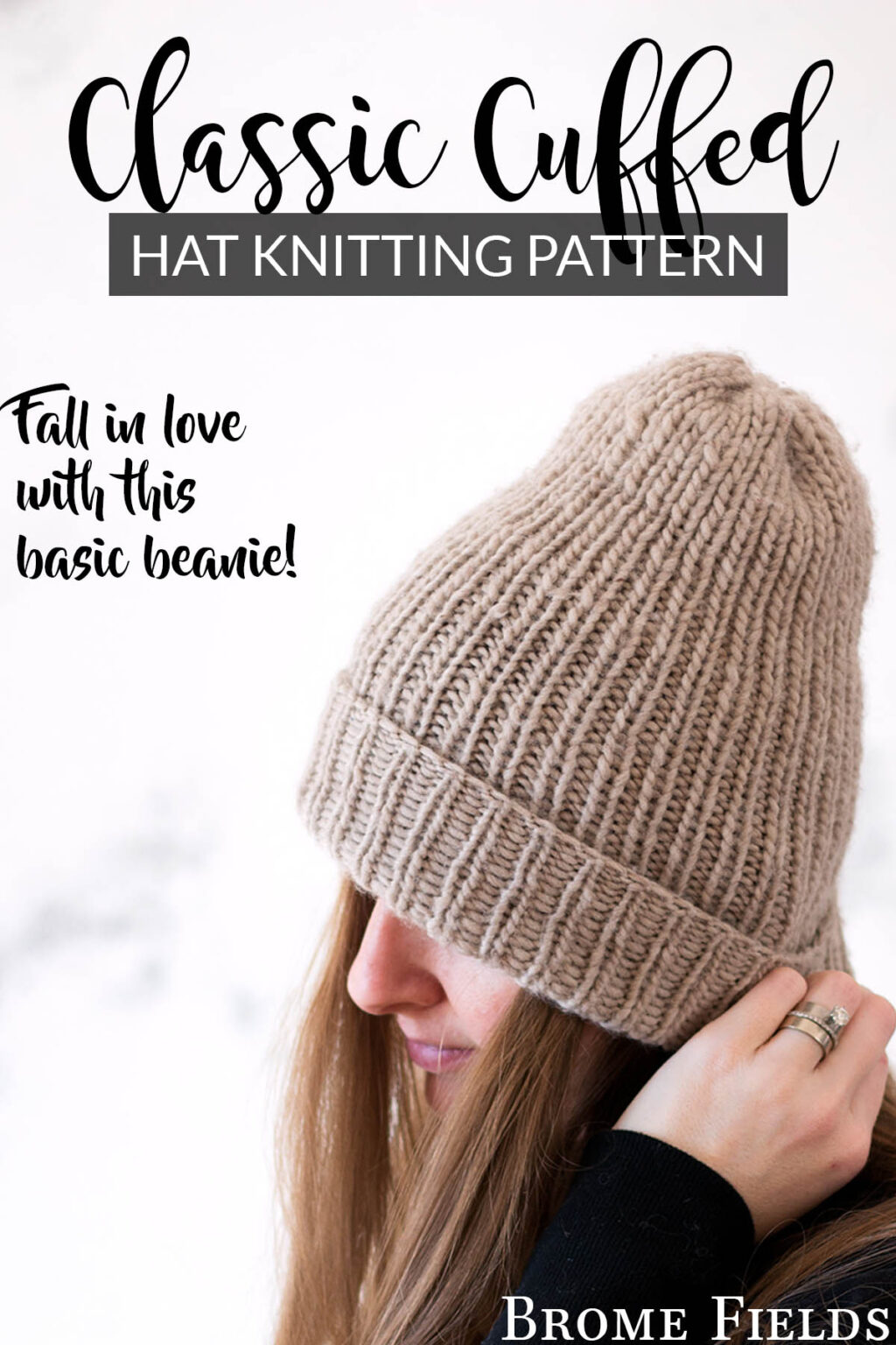 Basic Beanie Hat Knitting Pattern : Brome Fields