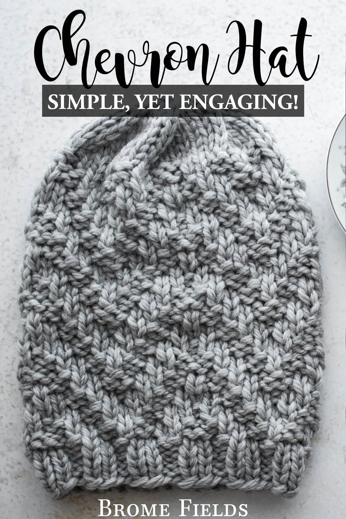 Basic Chevron Hat Knitting Pattern : Brome Fields