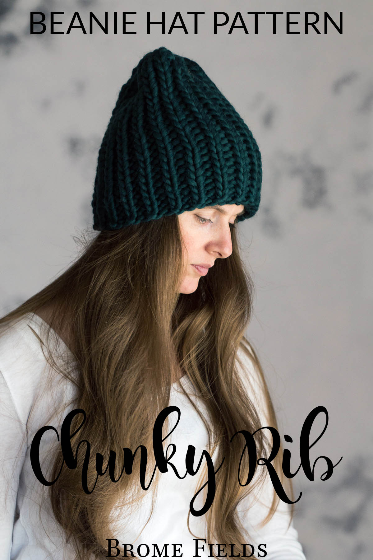 Chunky Ribbed Beanie Knitting Pattern : Brome Fields