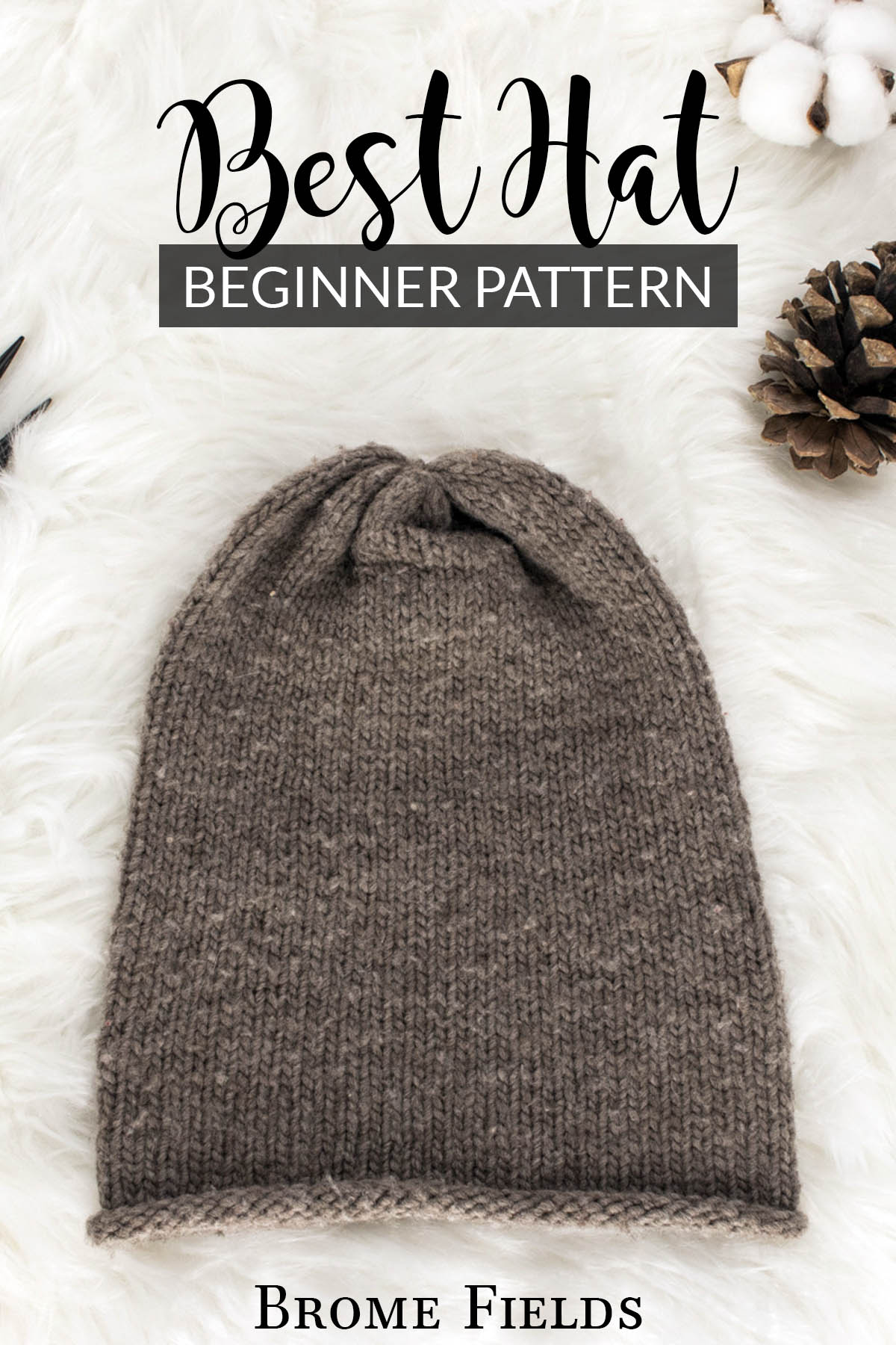 Easy & Free Hat Knitting Pattern : Brome Fields