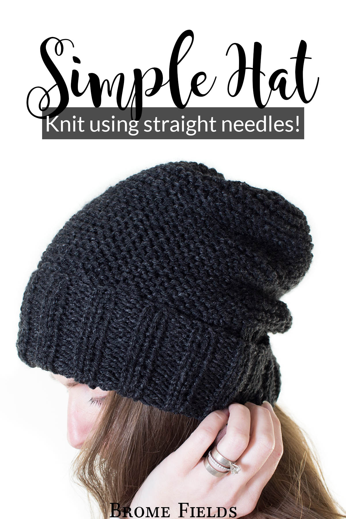 Easy Knit Hat Pattern Straight Needles : Brome Fields