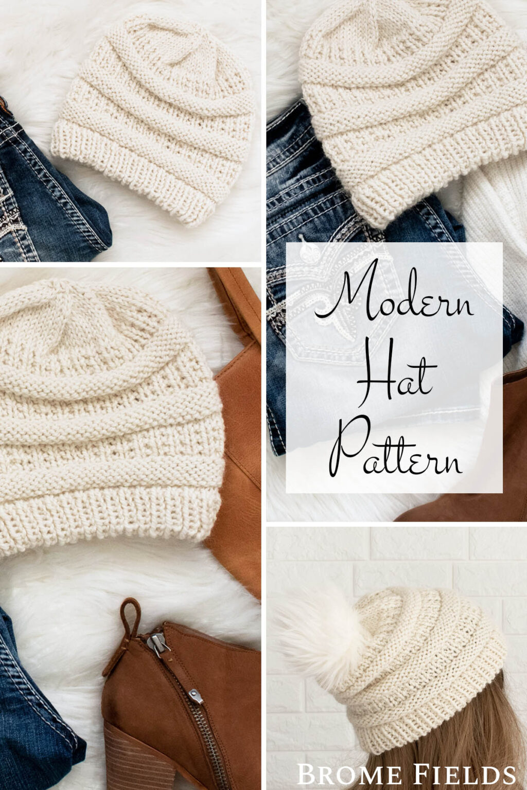 Free Knitted Hat Pattern on Circular Needles : Brome Fields