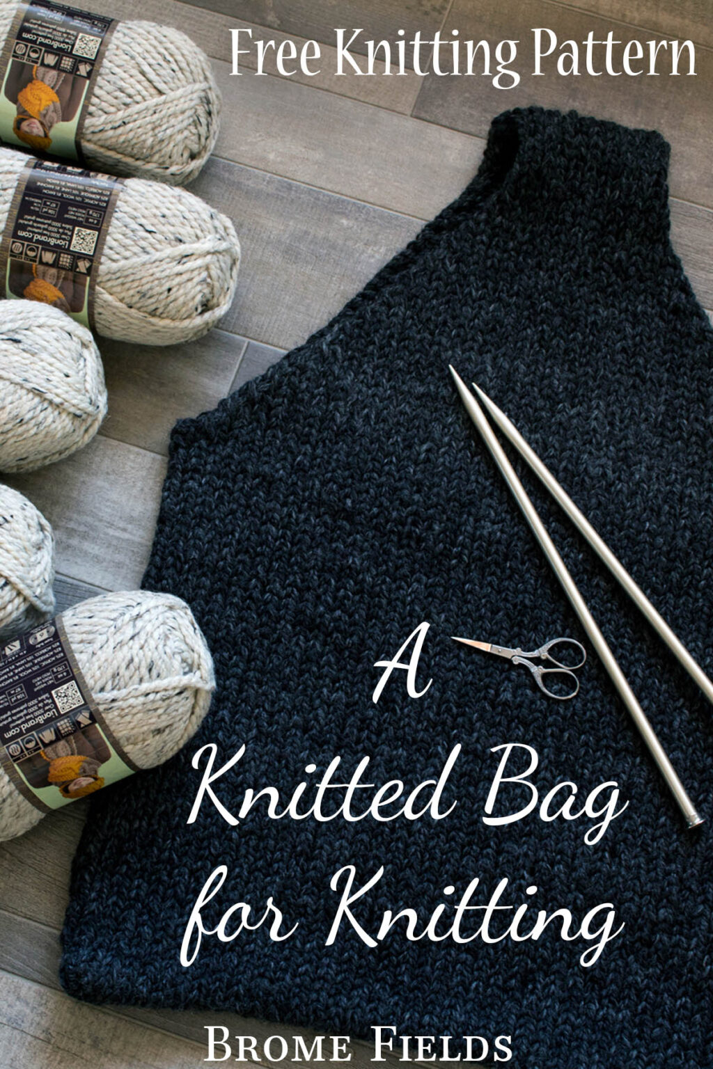 Knitted Bag for Knitting : Brome Fields