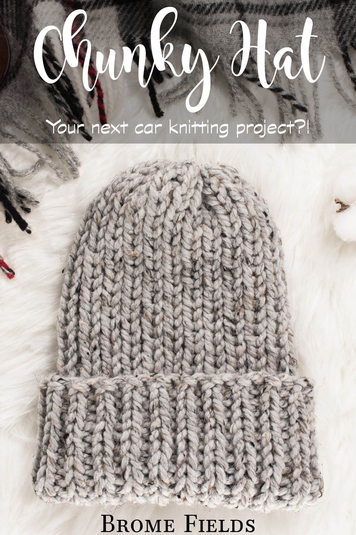 Ribbed Hat Knitting Pattern : Brome Fields