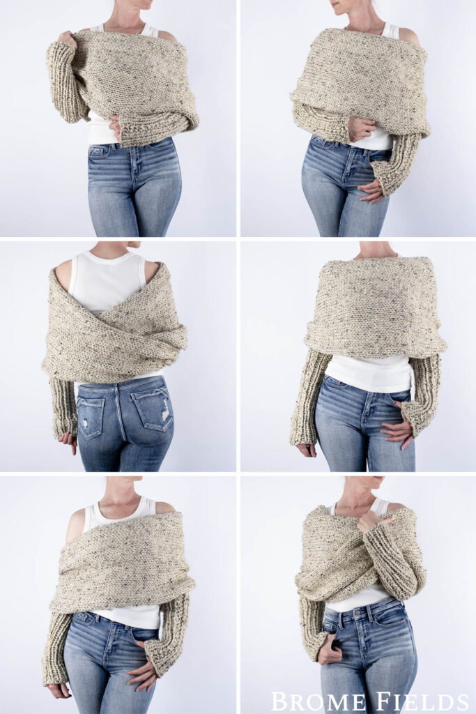 Scarf with sleeves store