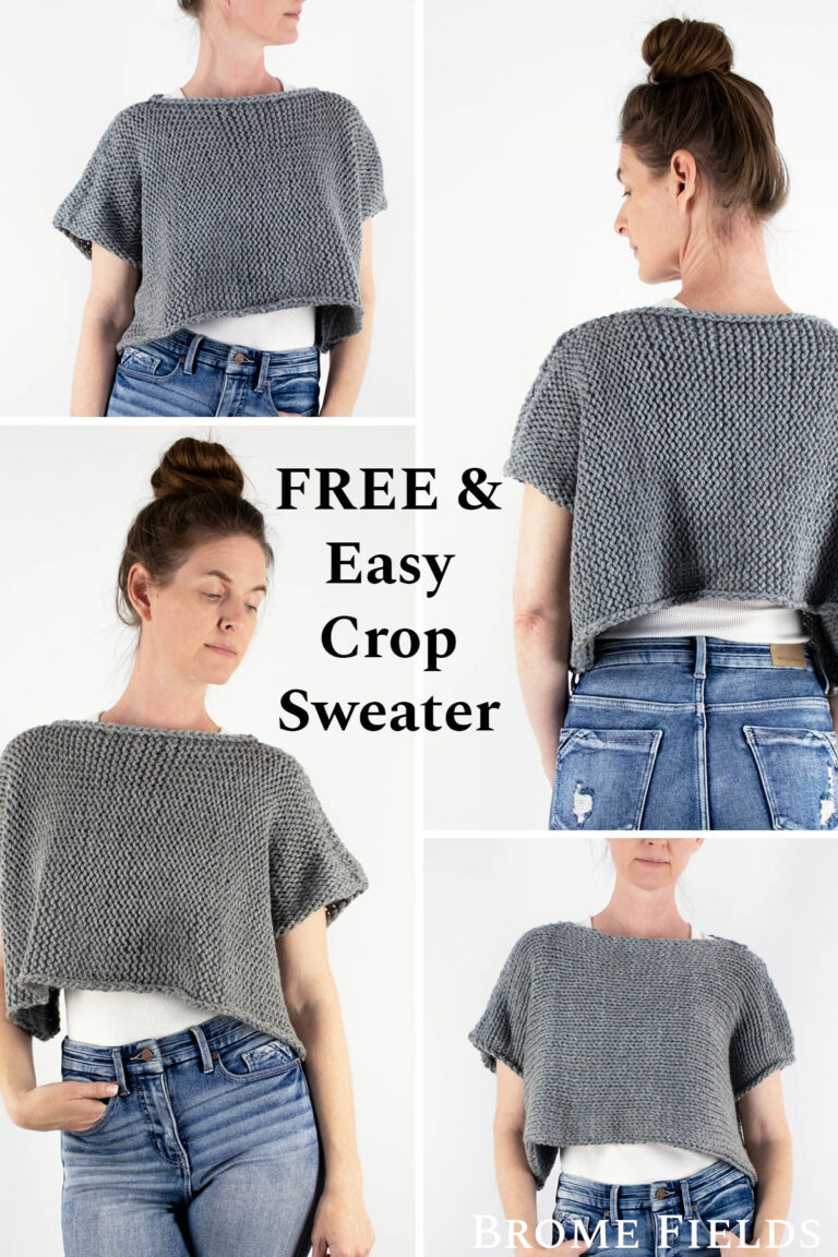 Crop Top Sweater Knitting Pattern : Brome Fields