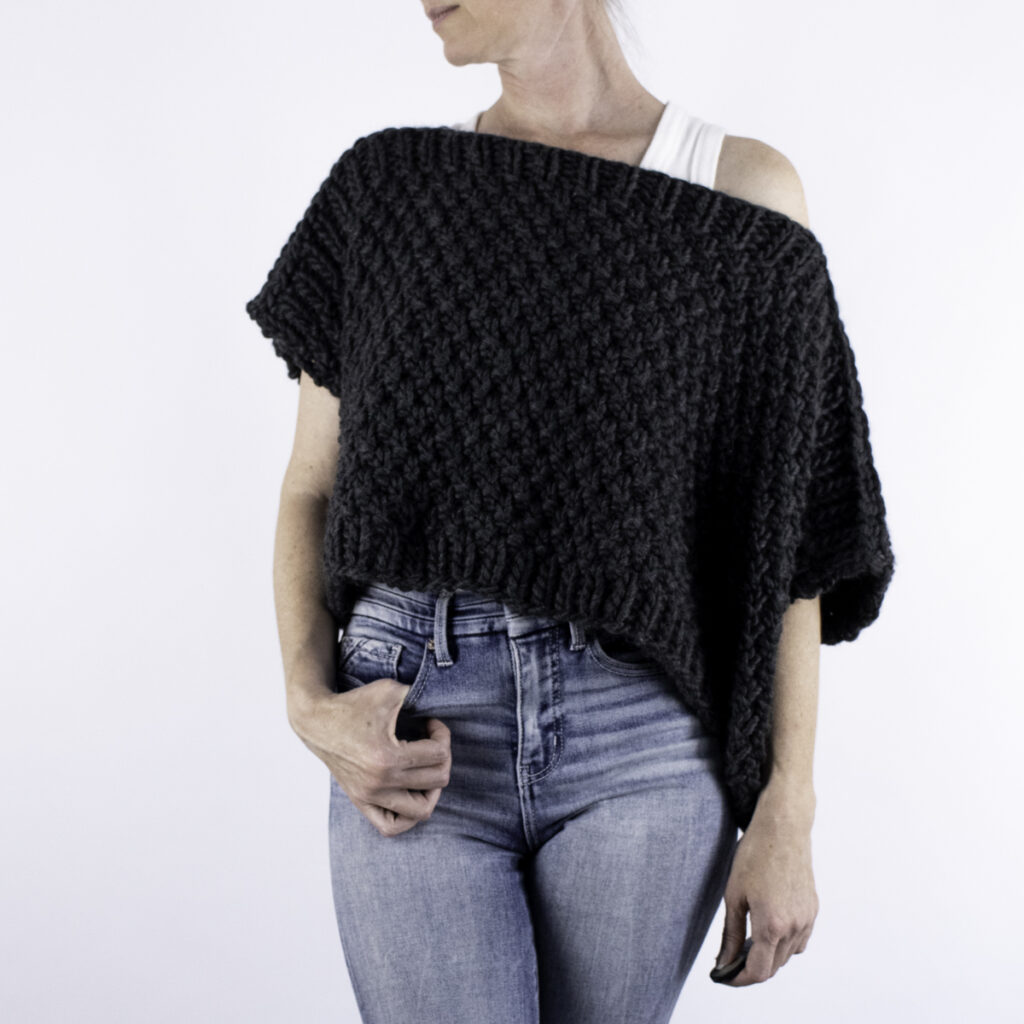 Poncho Sweater Knitting Pattern : Beginner-Friendly Pattern