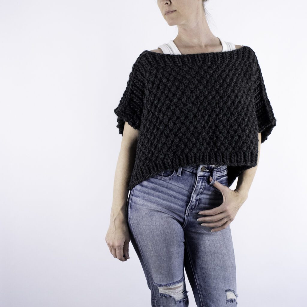 Poncho Sweater Knitting Pattern : Beginner-Friendly Pattern