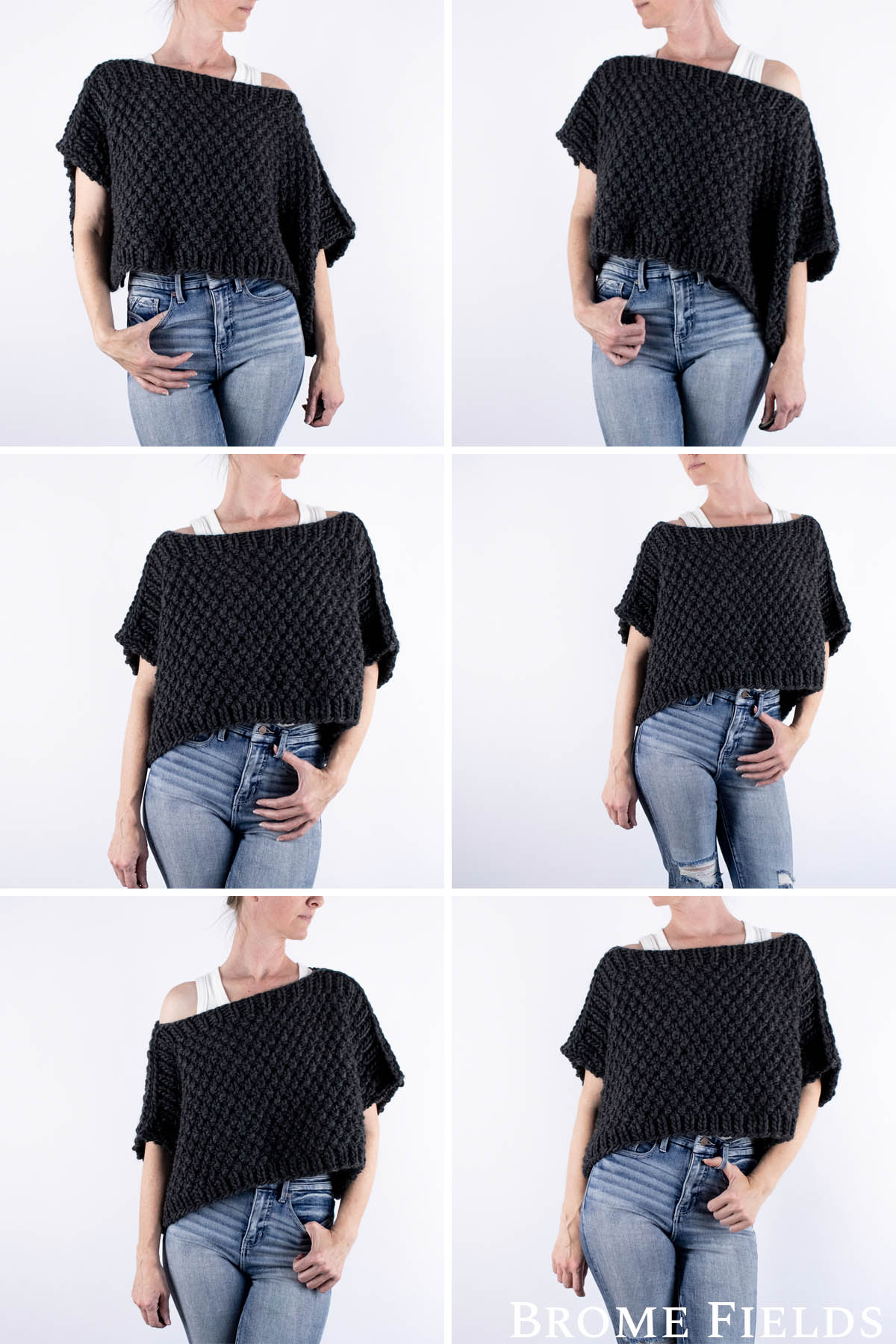 How to Knit a Simple Poncho Sweater : FREE Knitting Pattern