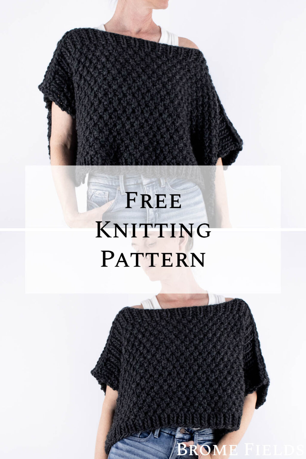 How to Knit a Simple Poncho Sweater : FREE Knitting Pattern