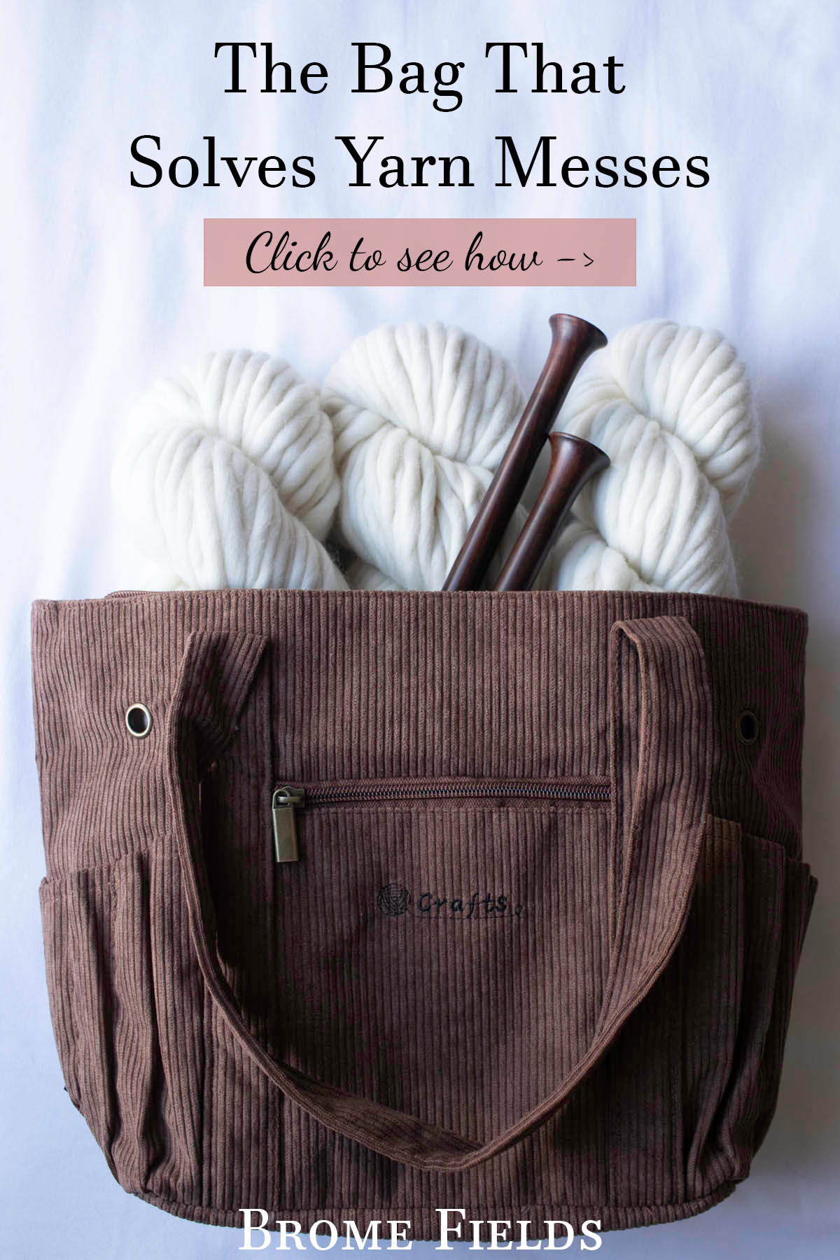 Stay Organized with this Small Knitting Tote Bag