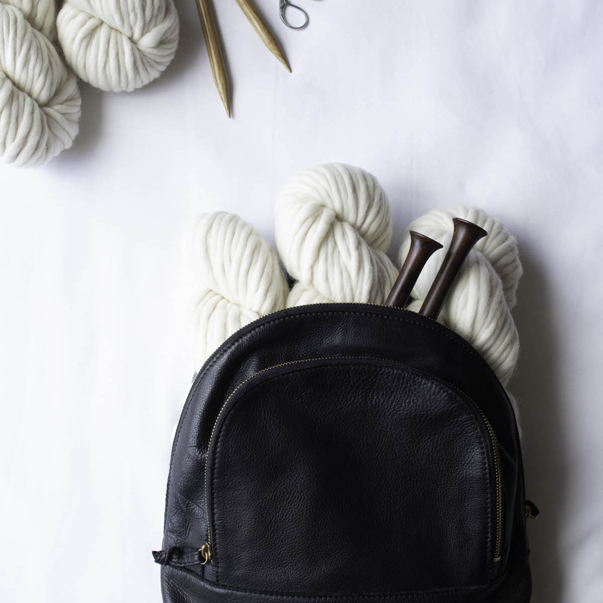 Stylish Leather Knitting Bag That Doubles as Your Everyday Tote