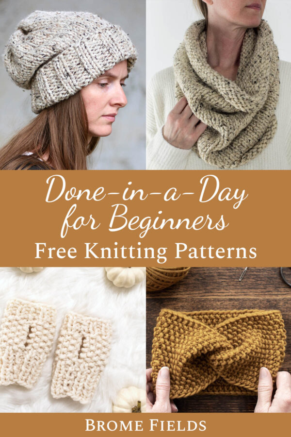 5 Simple Knitting Patterns for Beginners: Done in a Day & Free